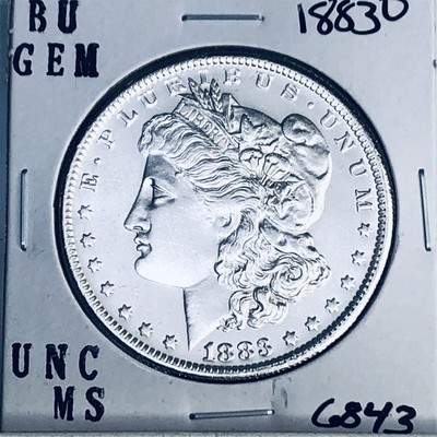 1883 O BU GEM MORGAN SILVER DOLLAR UNC MS+++ U.S. MINT RARE COIN 6843 ...
