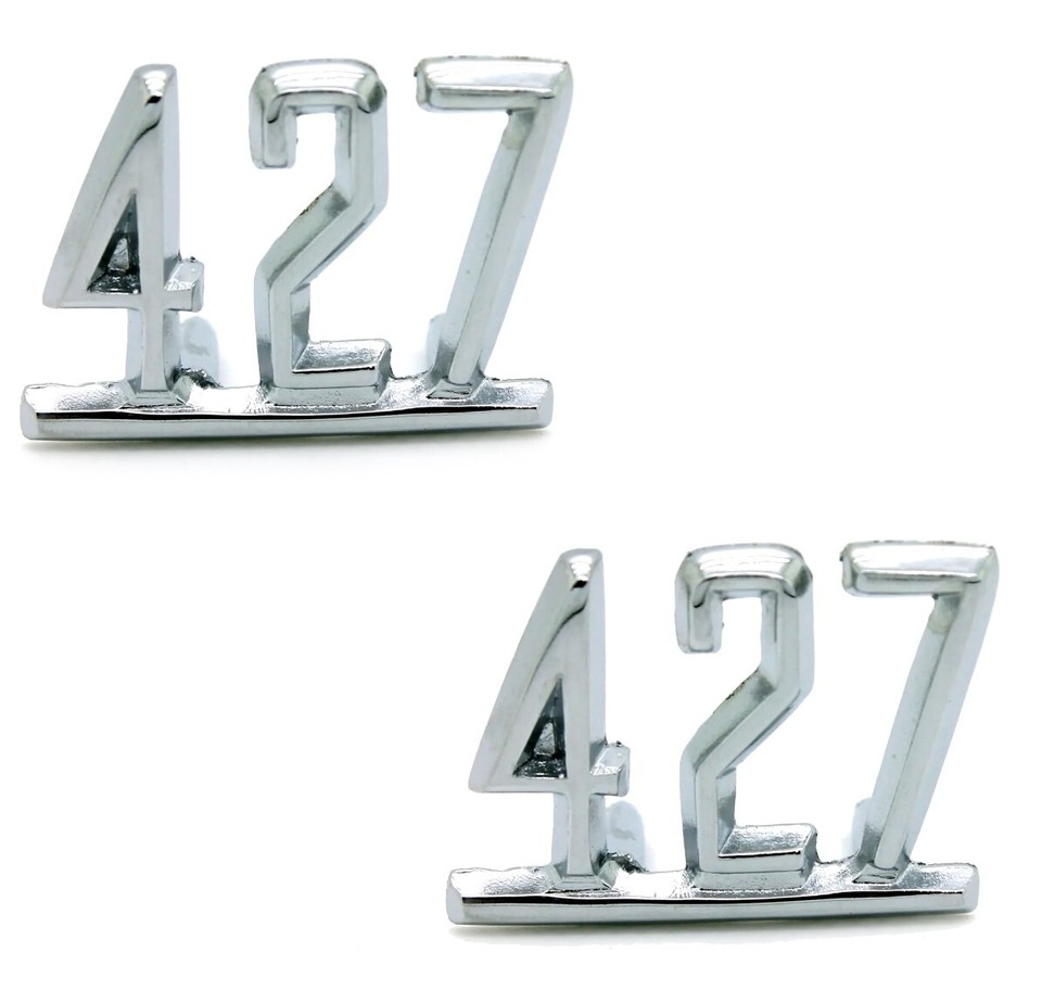 Custom 427 Front Fender Emblems Trim Set For 1964-1967 Chevy A, B, F ...