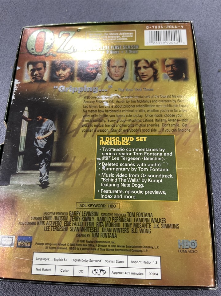 Oz - The Complete First Season (DVD, 2002, 3-Disc Set) - Previously ...