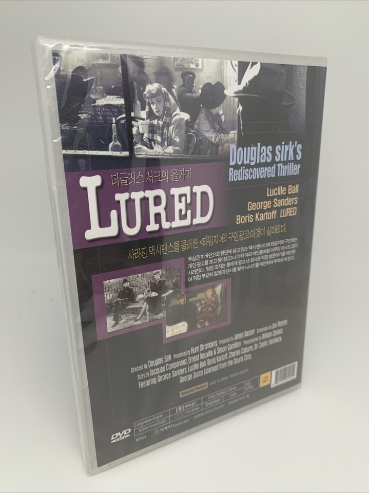 Lured DVD-NEW, Lucille Ball, George Sanders, Boris Karloff - Ships for ...