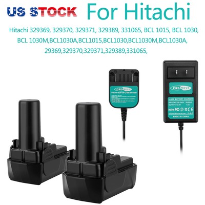 12V Li-ion Battery/Charger for Hitachi BCL1015 BCL1015S 331065 BCL1030 ...