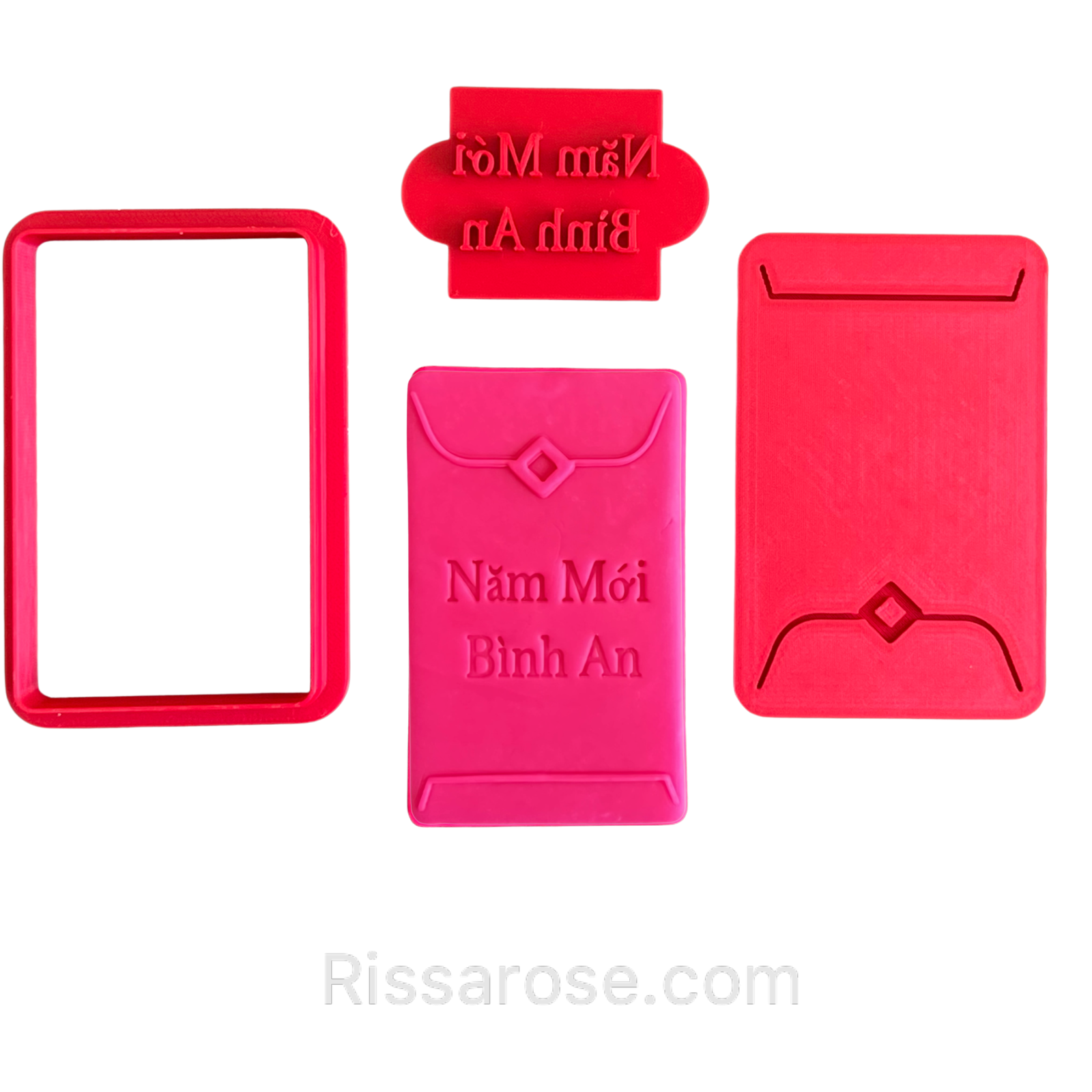Red Envelope Cookie Cutter Debosser Năm Mới Bình An Blank Personalized ...