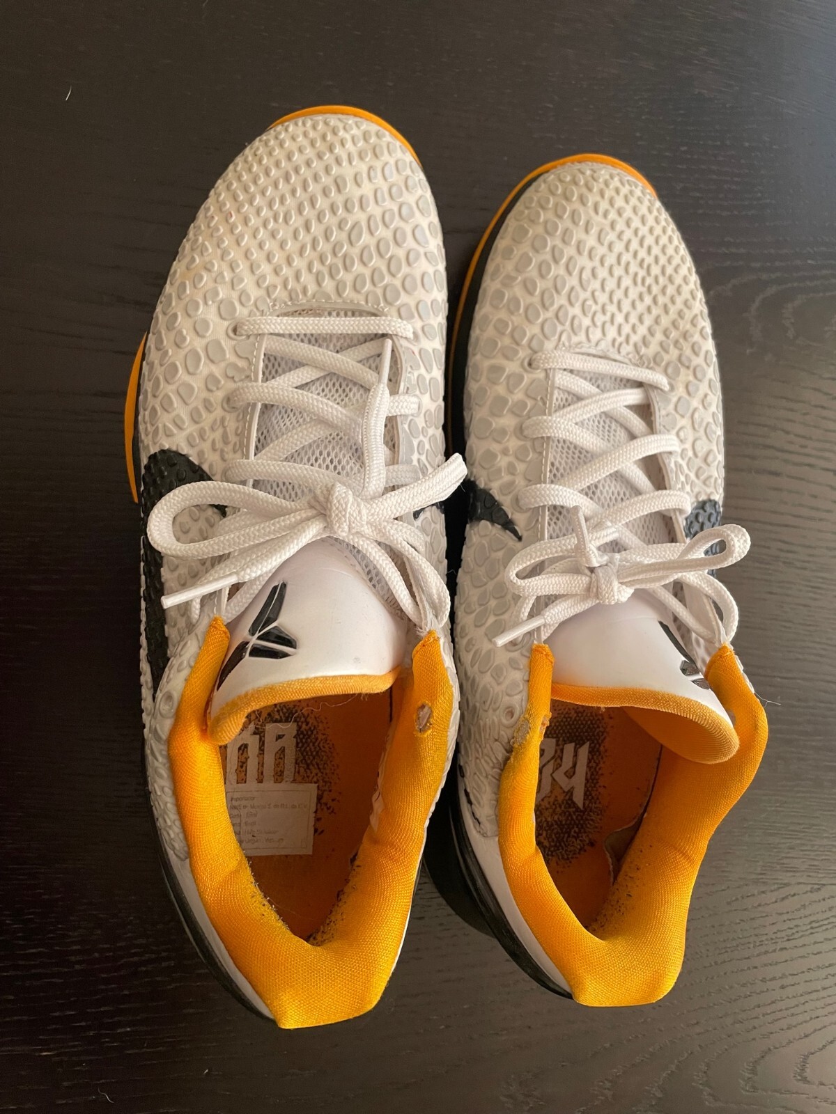 Kobe 6 Protro Playoff Pack White Del Sol Size 10 (Pre… - Gem