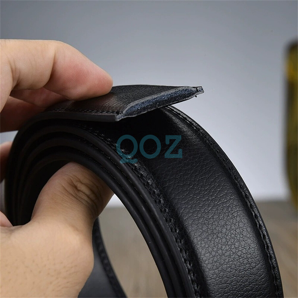 Genuine Leather Belt Men Automatic Belt Only Strap No Buckle - 3.5cm ...