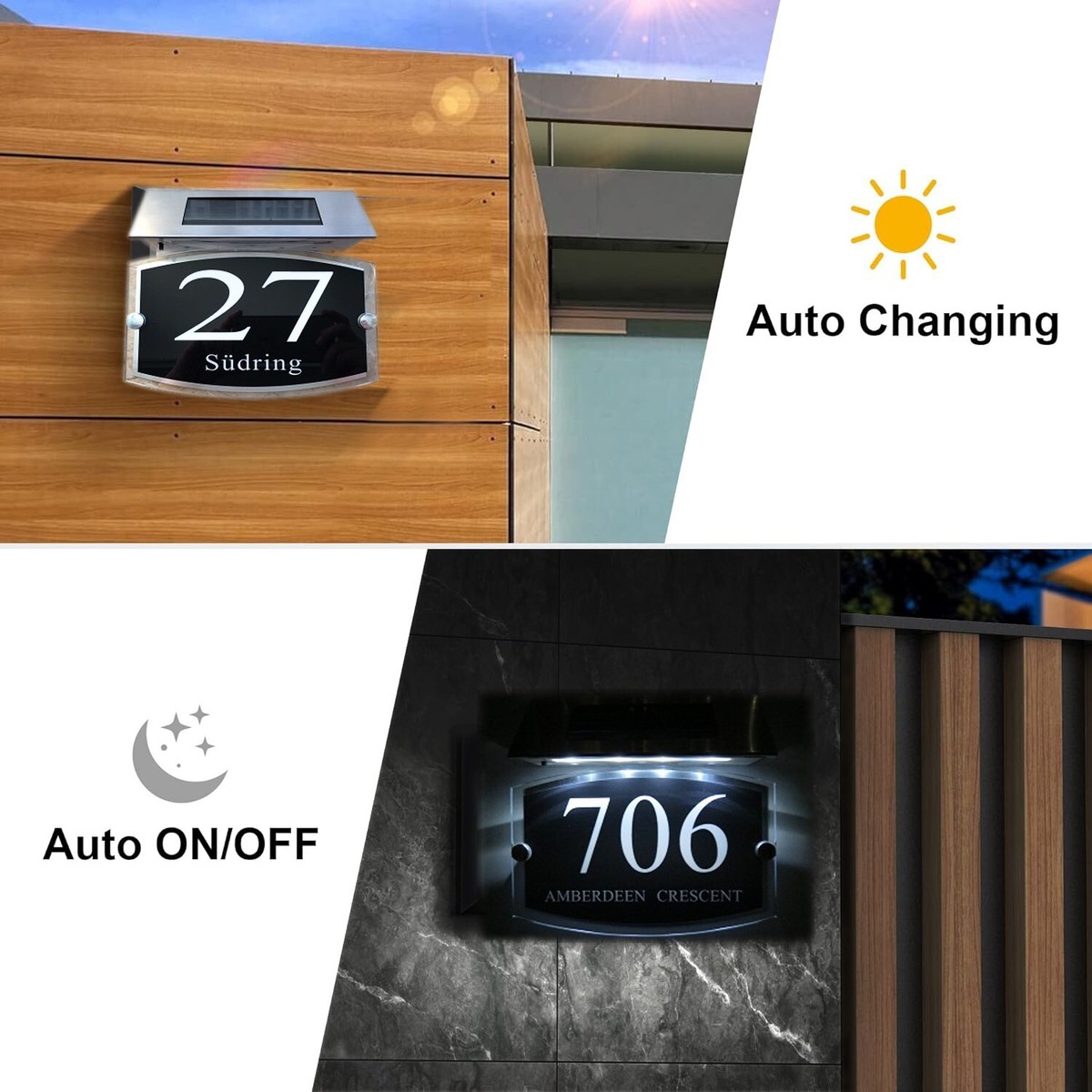 Solar Lit House Numbers