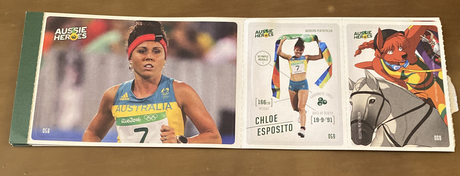 woolworths aussie heroes Olympic and Paralympic Sticker Nos. 058,059 ...