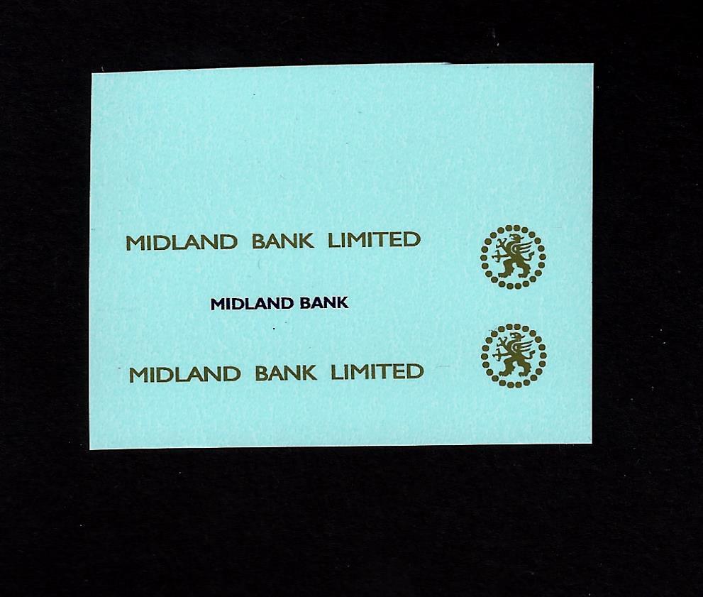 DINKY 280 MOBILE BANK - MIDLAND BANK TRANSFERS / DECALS | eBay