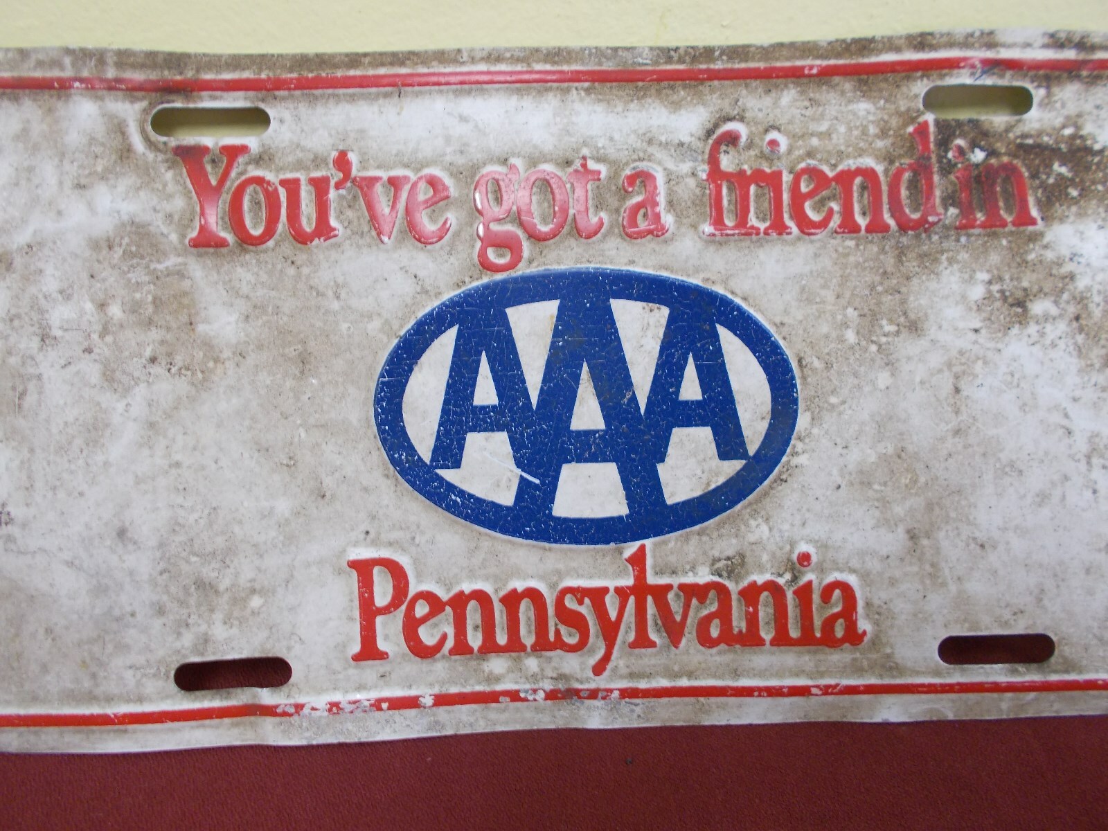 VINTAGE PENNSYLVANIA AAA LICENSE PLATE NOVELTY VANITY TRIPLE A | eBay