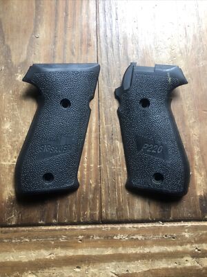 Sig Sauer Factory Vintage P220 Grips Dated 1998 Black Checkered Polymer ...
