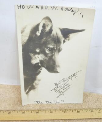 RIN TIN TIN German Shepard Signed Photo Card Photograph KEN - L- RATION ...