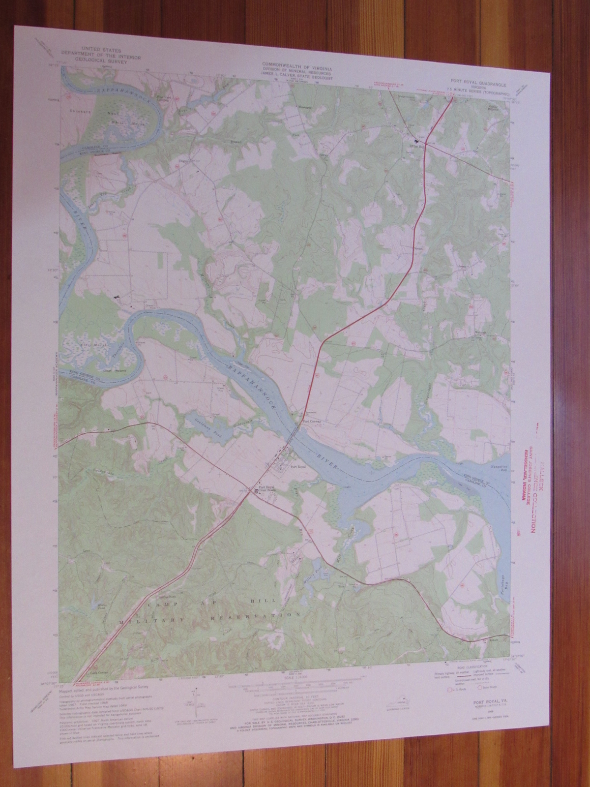 Port Royal Virginia 1971 Original Vintage USGS Topo Map | eBay