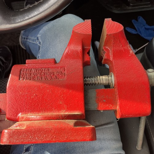 Vintage Wilton 4" Red Bench Vise Anvil Swivel Base Made in USA | eBay