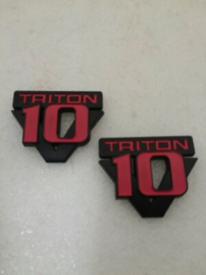 PAIR FORD V10 TRITON SUPER DUTY F250 F350 F450 EMBLEM BADGE NEW OEM | eBay