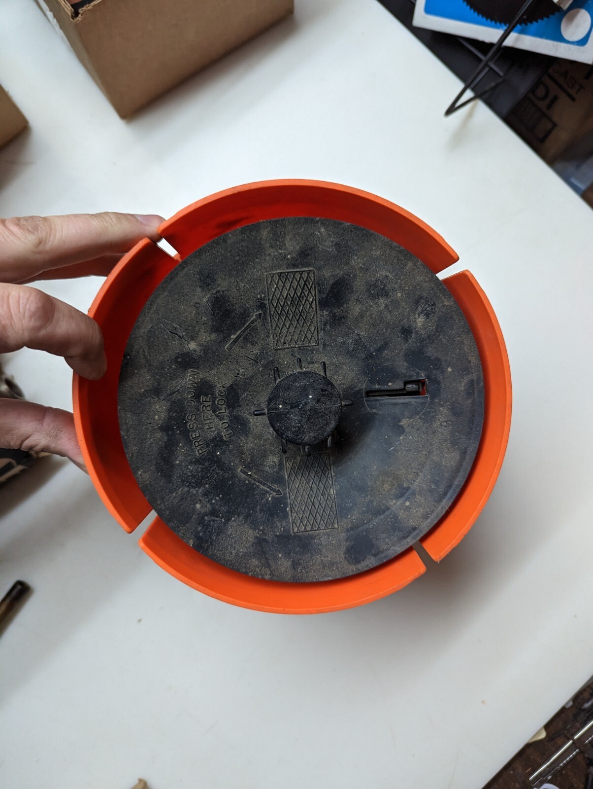 Vintage Milton Bradley orange Plastic Bucket O Fun Of Fun POP Bucket ...