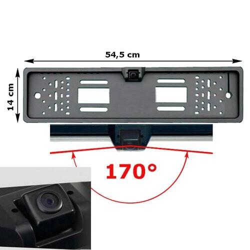 WIRELESS Number Plate Camera Reverse Surround Rear View Frame 2.4GHz ...