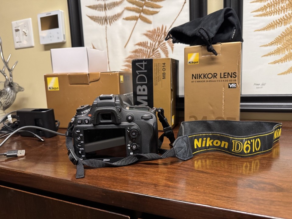 Nikon D610 DSLR Camera 24-85mm Nikkor VR Lens Kit with/ Strap (Shutter ...