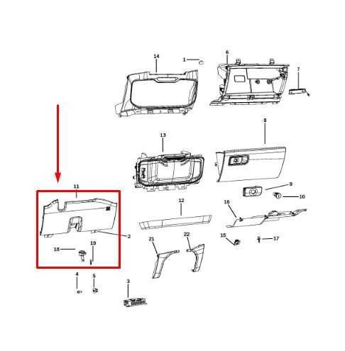 2019-2024 Ram 1500 Front Left Dash Lower Knee Cover Trim w/ Lamp ...