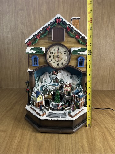 ENCHANTED FOREST Musical Animated Train Cuckoo Clock In Box Tested 18 ...