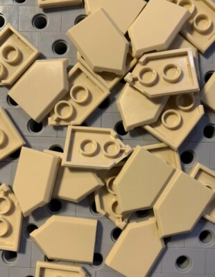 Lego 2x3 Tan Flat Tiles With Angle Smooth Finishing Floor New Lot Of 25 ...