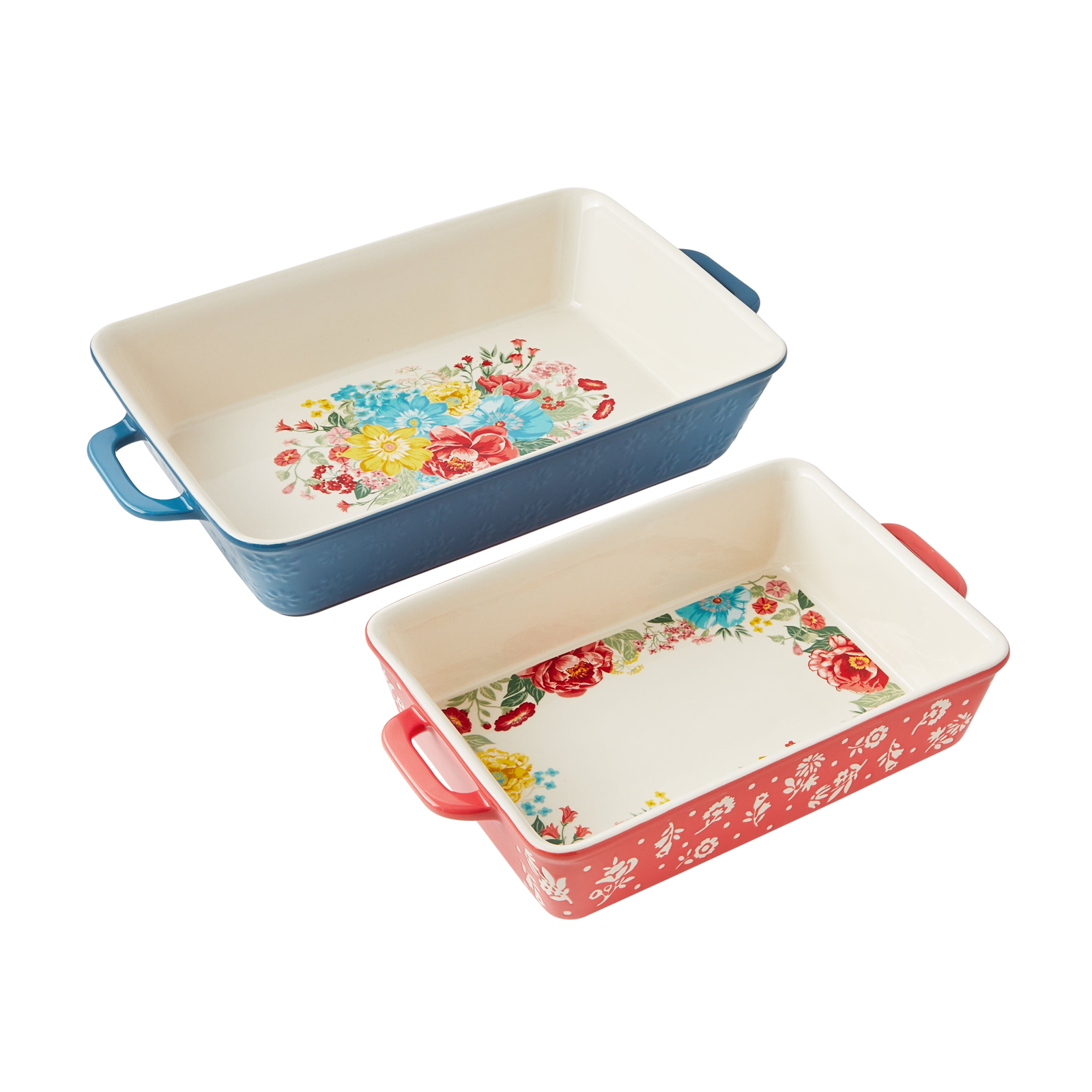 Fancy Flourish 2-Piece Rectangular Ceramic Baker Set | eBay