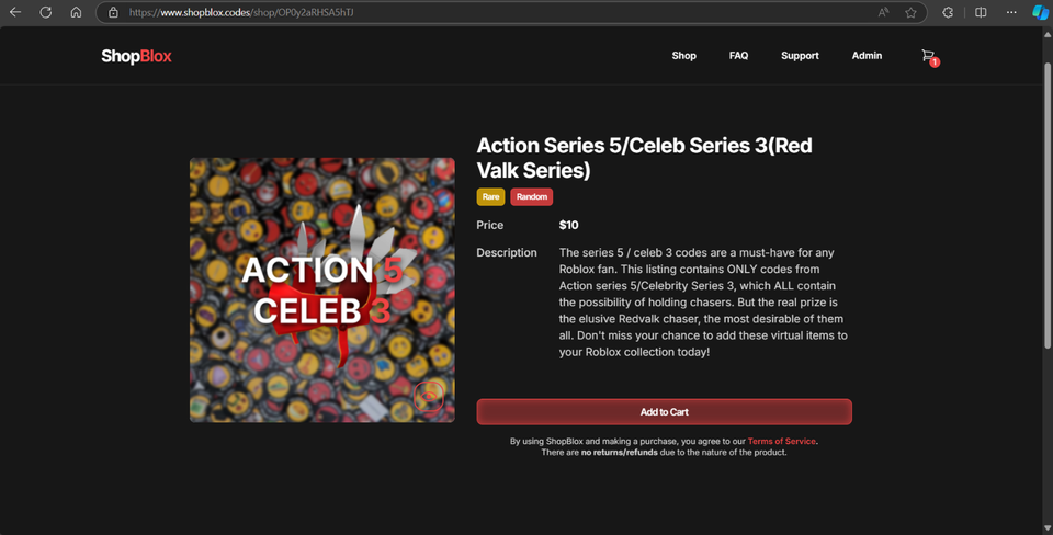 ROBL0X OG(Red Valk Series) Celebrity Series 3 Toy Code⚡24/7 INSTANT ...