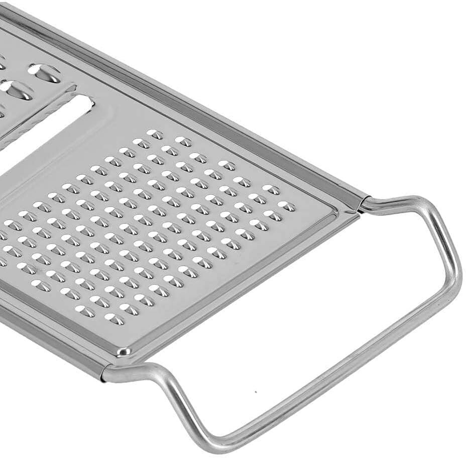 3-in-1 Stainless Steel Cheese Grater Flat Vegetable Slicer Zester Heavy ...
