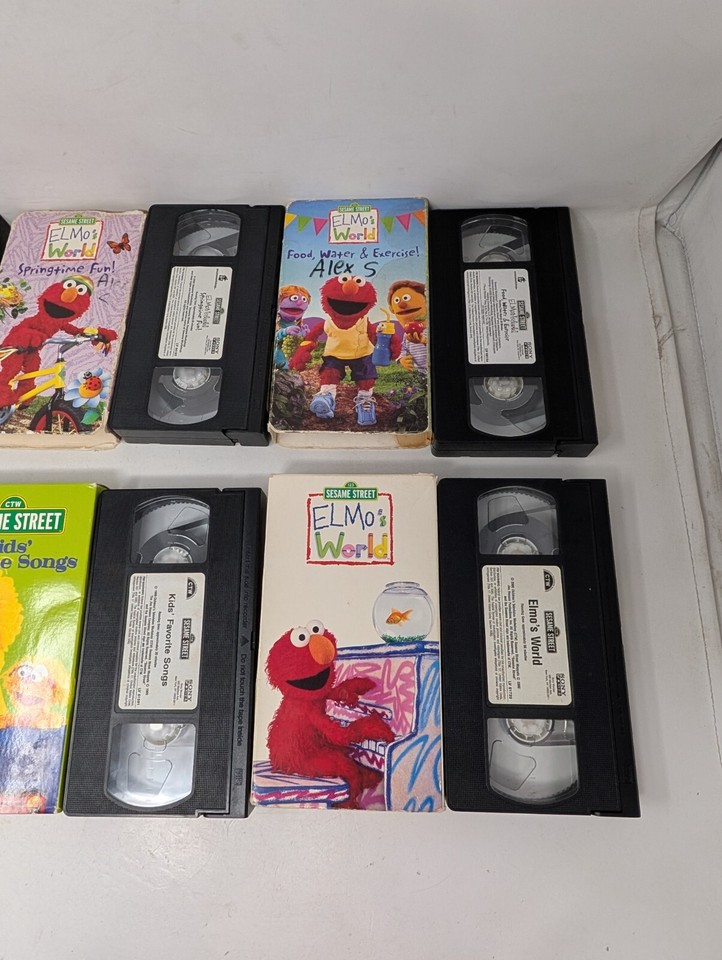 Vintage Sesame Street VHS Video Tape Lot Elmo’s World Sing Along Music ...