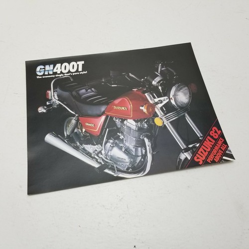 1982 Suzuki GN400T gn 400 Sales Brochure Advertising 8.5x11 single ...
