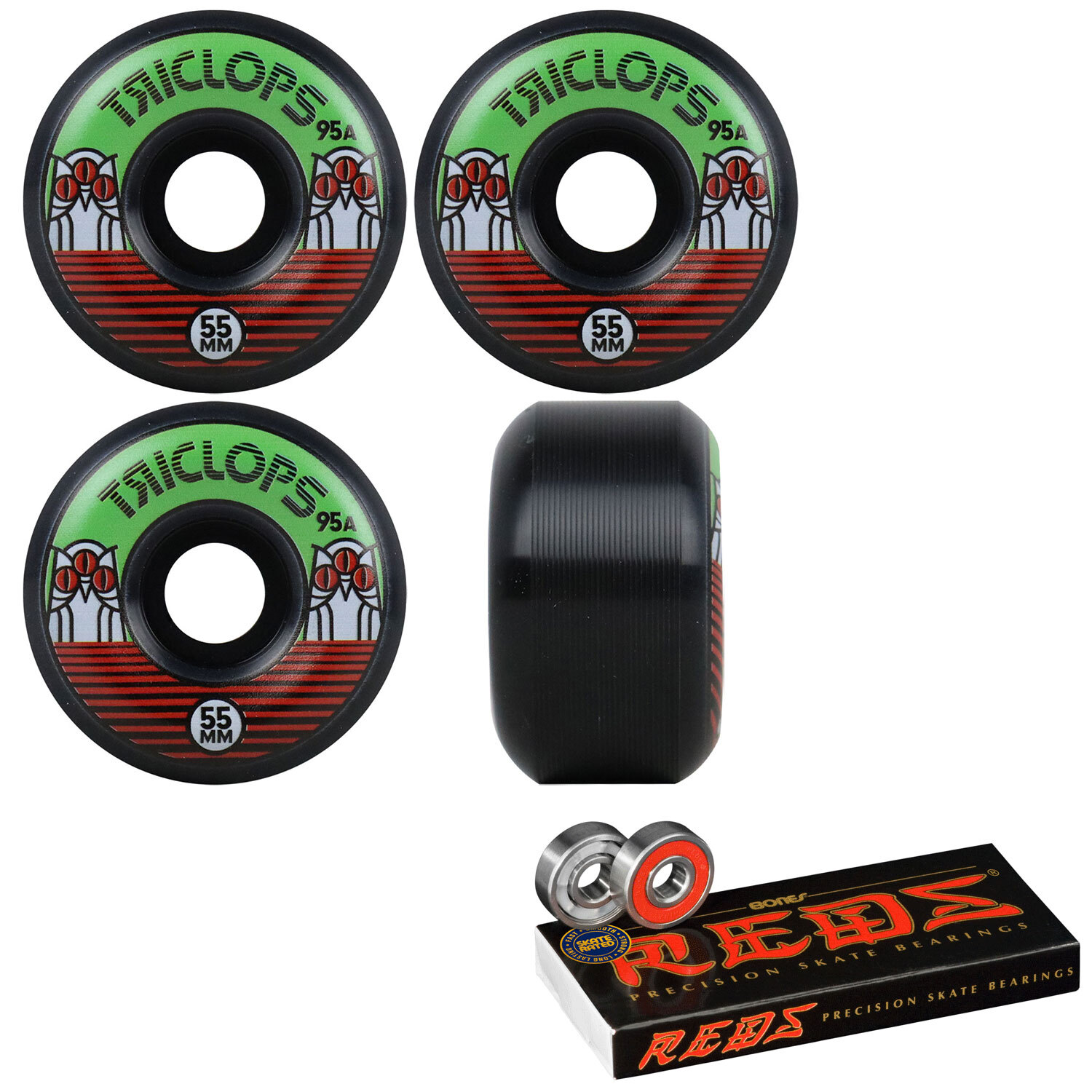 Triclops Skateboard Wheels Night Riders 55mm | Grelly USA