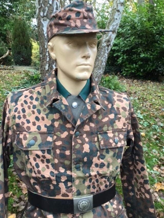 WW2 German M44 Pea dot camo jacket and camo field cap REPRODUCTION ...