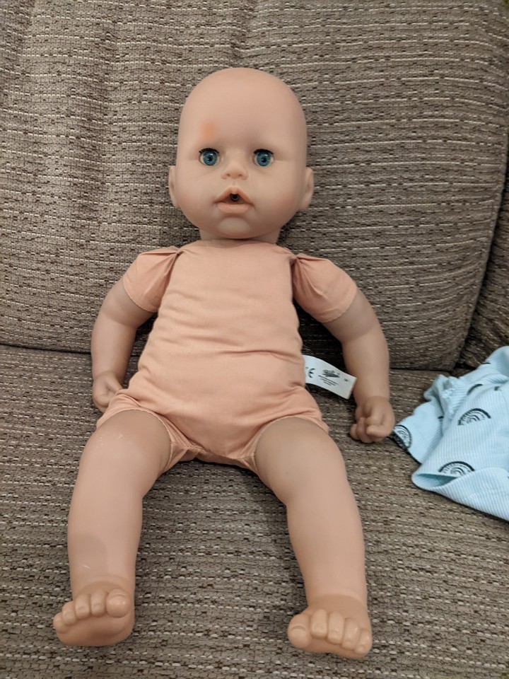 ZAPF CREATION BABY DOLL 2009 MAKES BABY NOISES 17INCHES APPROX | eBay UK
