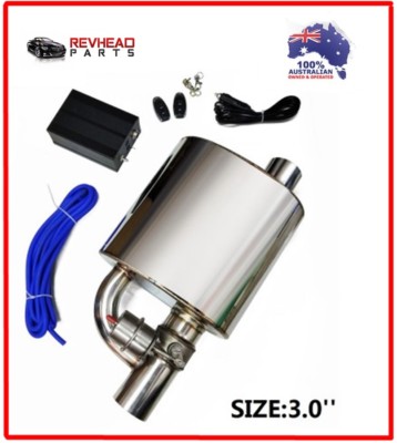 3 INCH EXHAUST MUFFLER with DUMP VALVE ELECTRIC EXHAUST TIP REMOTE ...