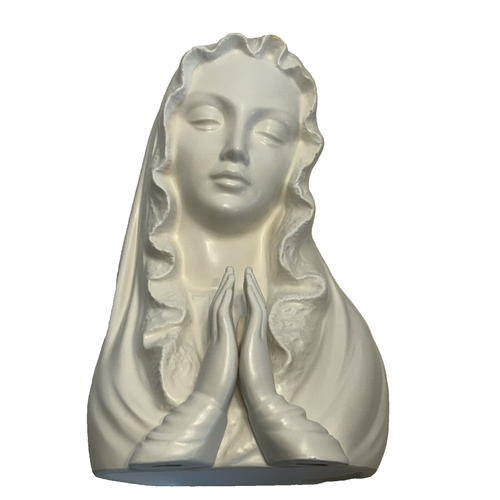 Madonna Head Vase Planter White Porcelain Samson Import Co 5585 VTG ...