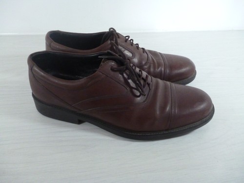 CLARKS Mens UK 9 Extra Wide LEATHER SHOES Brown Lace Up Brogues Classic ...