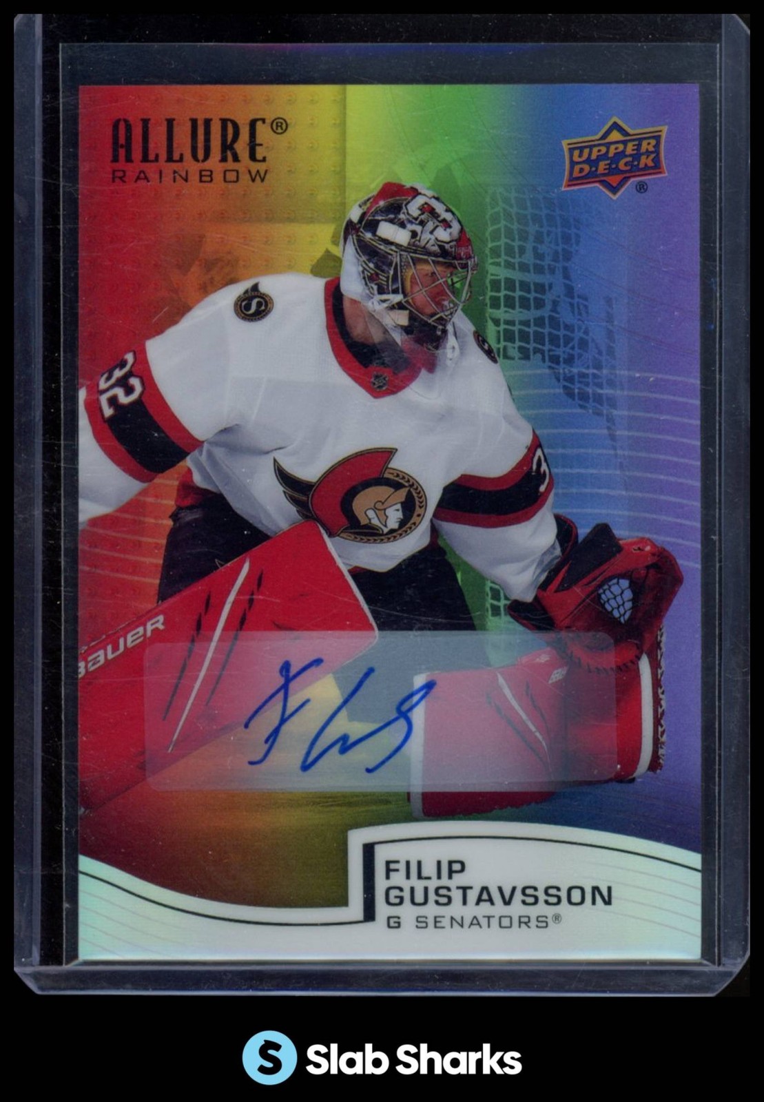 Filip Gustavsson 2021 Upper Deck Allure #R-29 Rainbow Full Rainbow ...