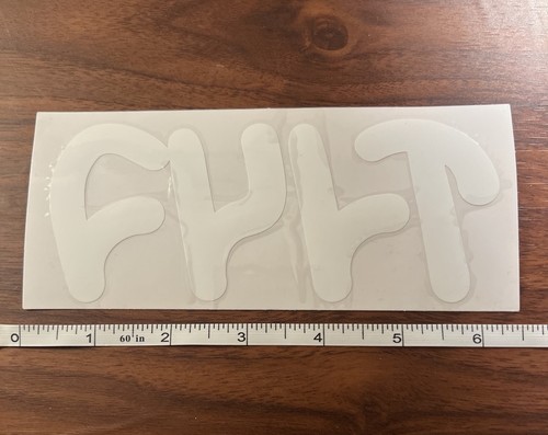 Cult Crew BMX Decal 6 in x 2.5 in White Cycling Bike Sticker | eBay