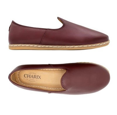 $185 Charix CLASSIC Artisan Bordeaux Leather Slip On Flats Shoes 42 US ...