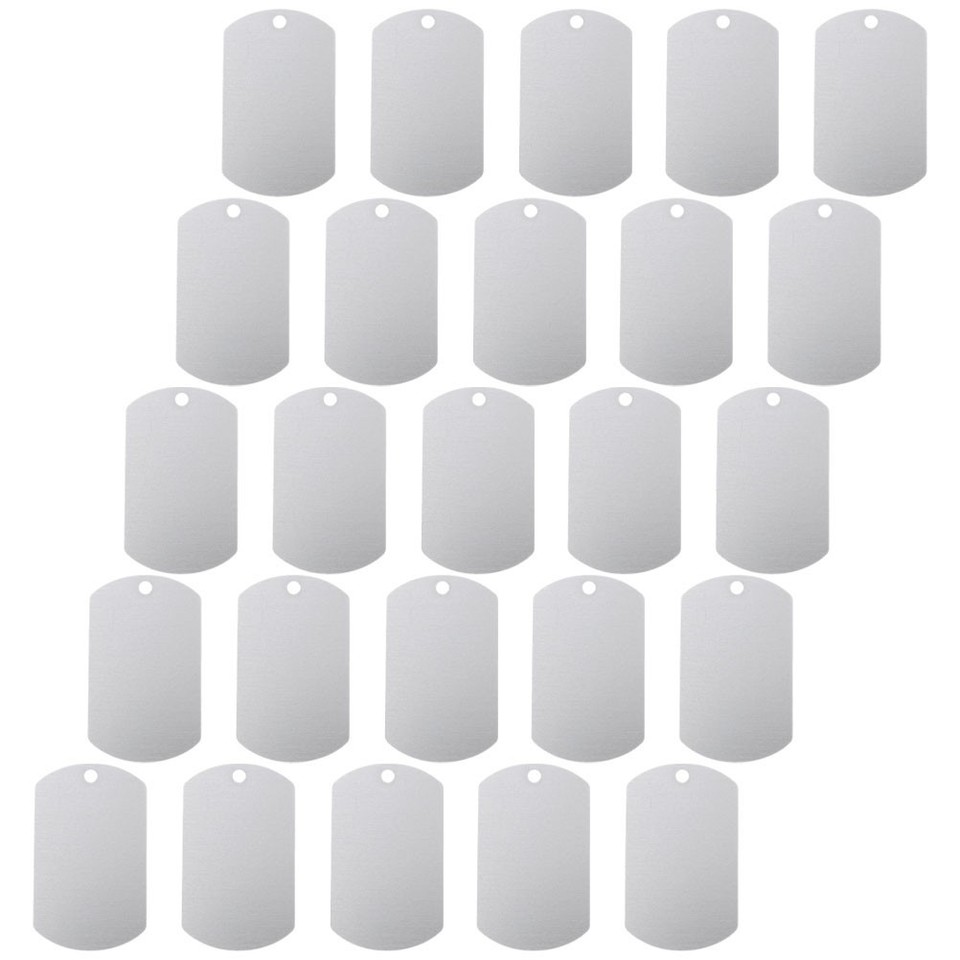 25 Pcs Aluminum Dog Tags Blank Pet ID Tags for Dogs Cattle and Puppies ...