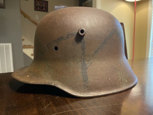 German WW1 M1918 Camouflaged Helmet size 66 M18 | eBay