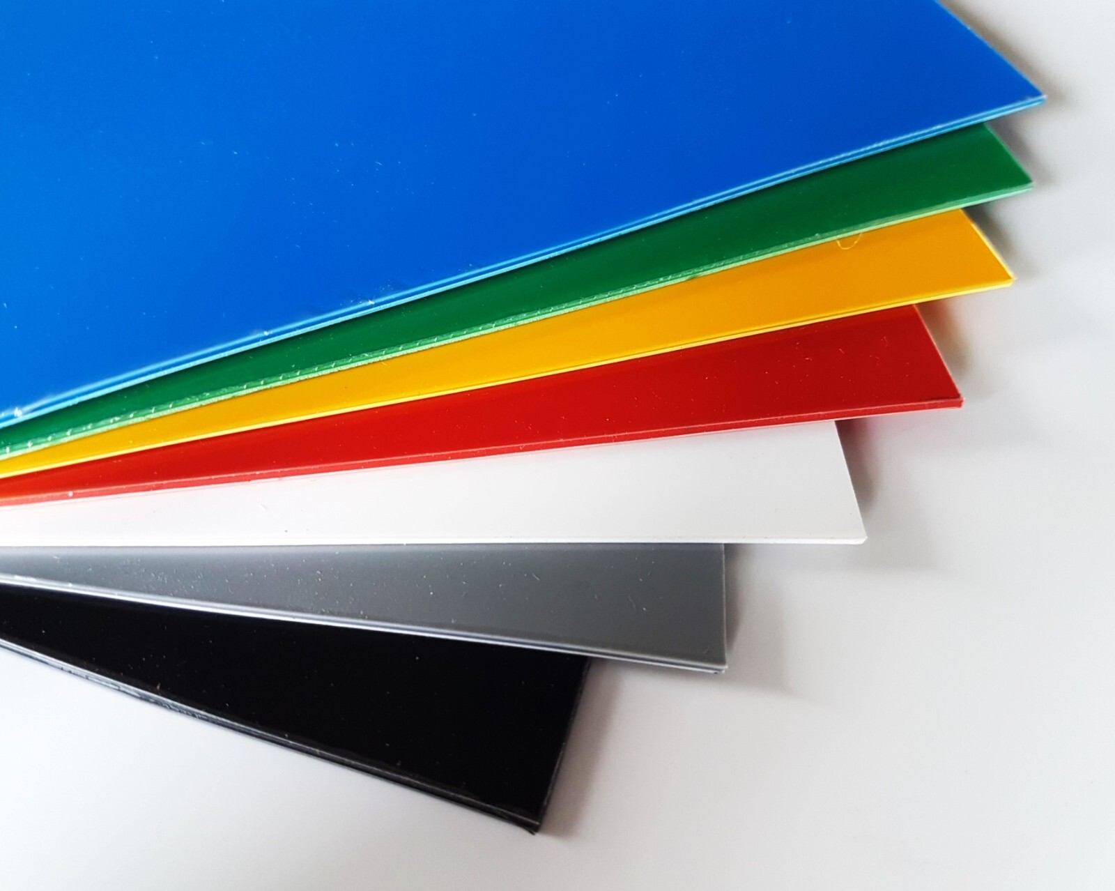 Plastic Sheet Polystyrene 1.5mm Blue Red Yellow Green Grey Black White ...