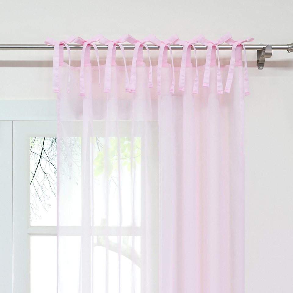 Voile Curtains Sheer Window Blinds Solid Net Curtain Tab Top Panel ...