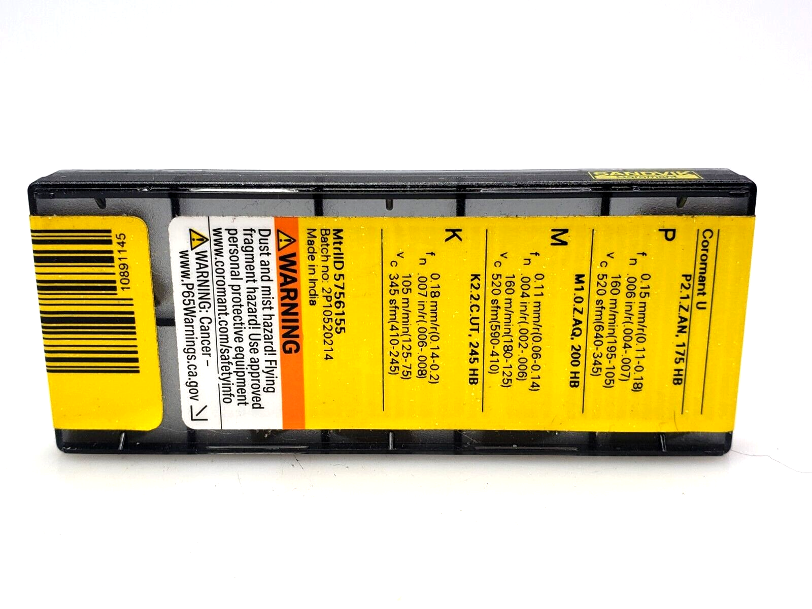 (4) SANDVIK COROMANT WCMX 06 T3 08 R-53 1020 Carbide Inserts for sale ...