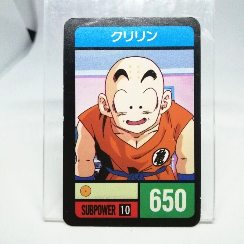 Krillin Dragon Ball Z MINI CARD DASS size 6.3cm×4.2cm BANDAI MADE IN ...