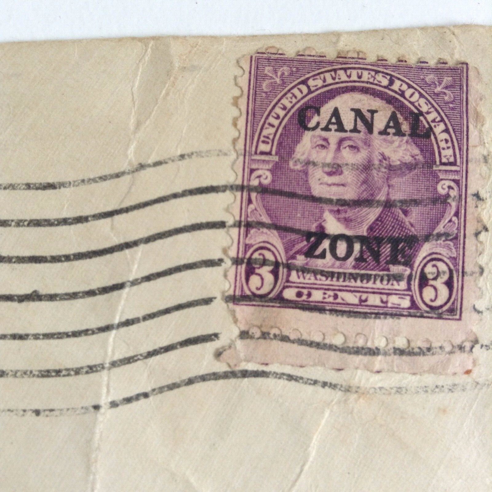 Panama Canal Souvenir Silk Handkerchief, Canal Zone stamped envelope ...