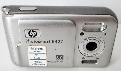 HP Digital Camera Photosmart E427 6MP Silver with 512 MB SD Card Resto ...
