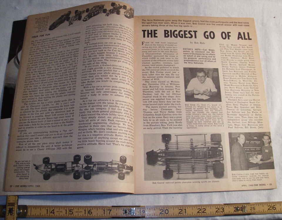 CAR MODEL MAGAZINE APRIL 1968 MODELS, SLOT CARS | eBay