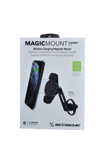 Scosche MagicMount Charge3 Vent Qi-Certified Wireless Charging Mount ...