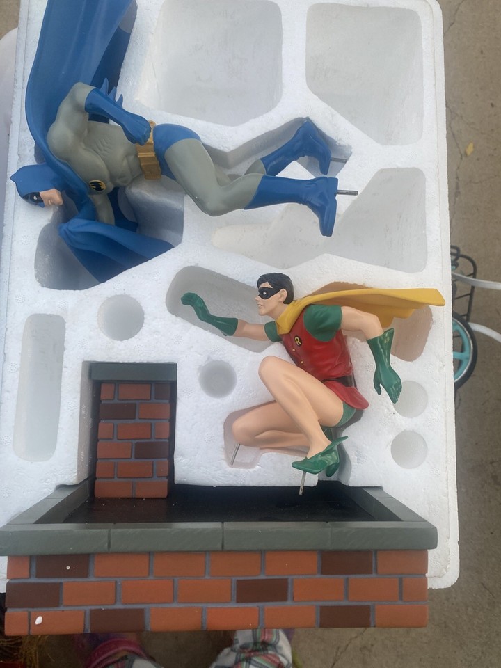 DC DIRECT BATMAN ROBIN STATUE SET 2006 SILVER AGE LIMITED EDITION 1960 ...