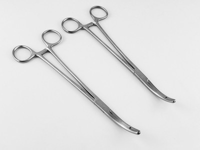 2 Heaney Ballentine Hysterectomy Forceps Curved 8.1/4" Single Toothed ...