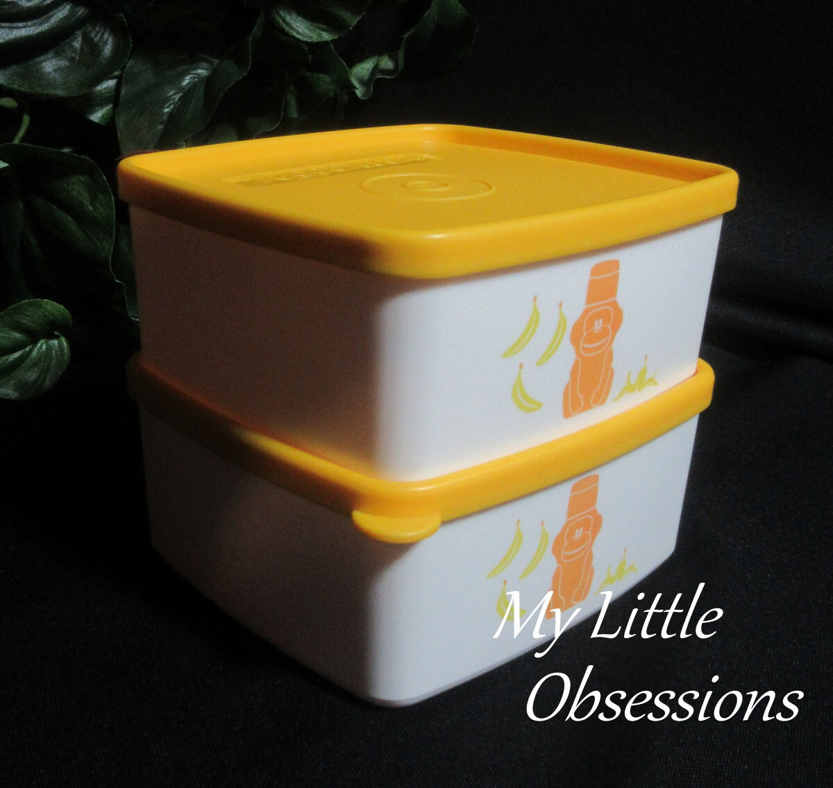 Tupperware New Set 2 Square Round Freeze It Cup Lunch Snack Containers ...